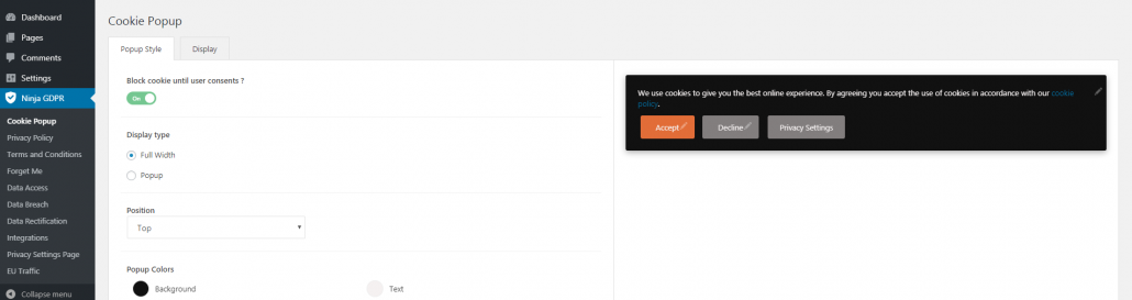 Ninja GDPR - CCPA Documentation - Ninja Team