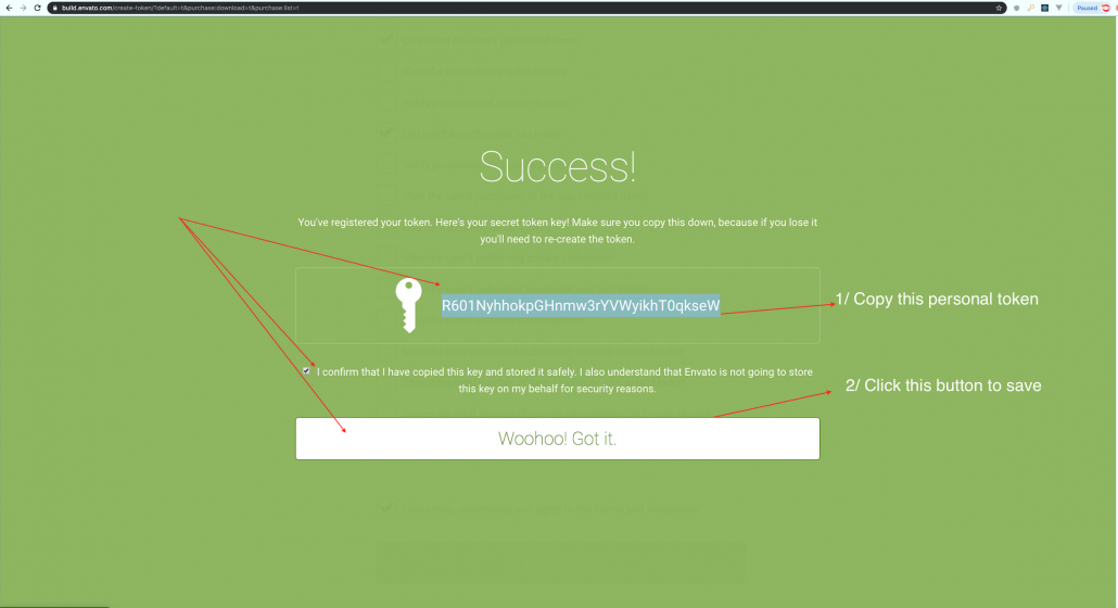 How to get Personal Token for CartBack plugin - Ninja Team