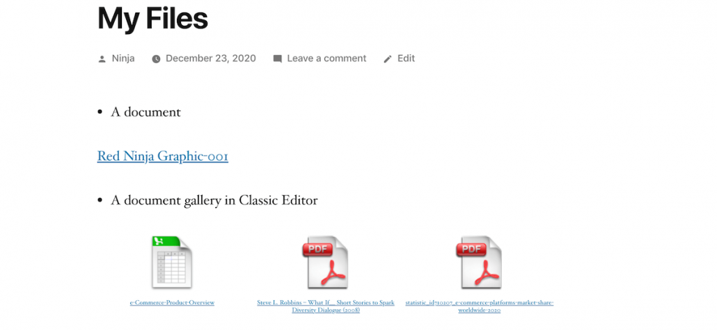 How to Upload and Create a Document Gallery in WordPress - Ninja Team
